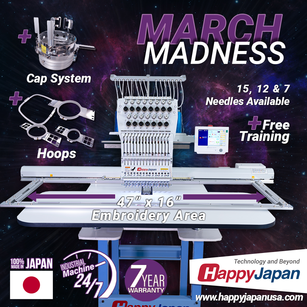 Happy Japan USA | Happy Embroidery Machines